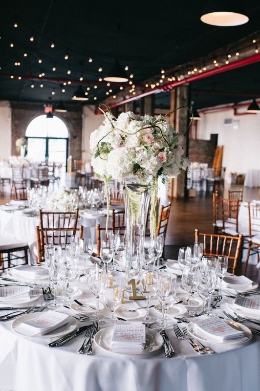 High wedding table centerpiece Kris Rae | Bride & Blossom