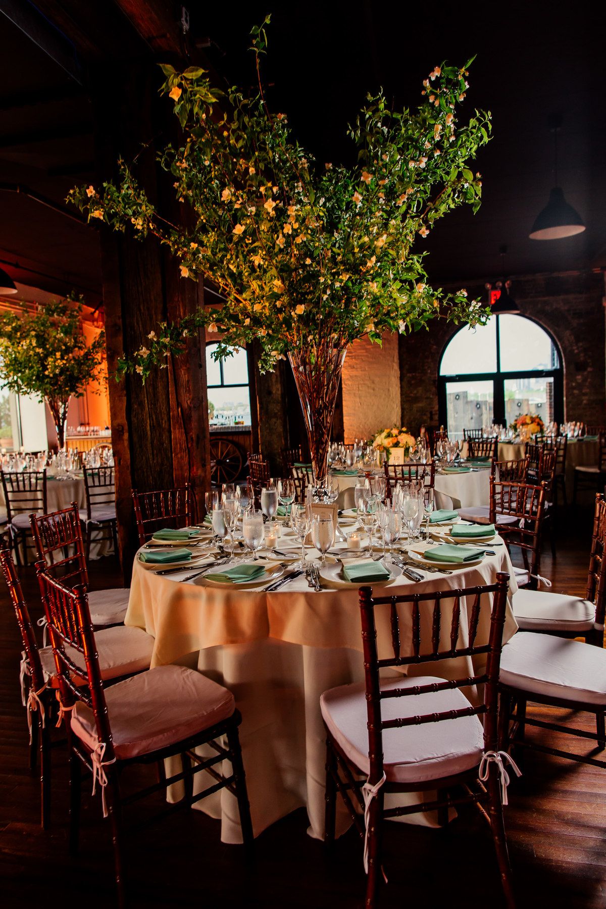High Centerpiece -Andrea and John-Liberty Warehouse-Popography | Bride ...