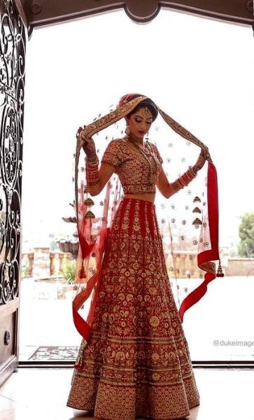 Indian Bridal Sari – Red Sari – via Pinterest.com | Bride & Blossom