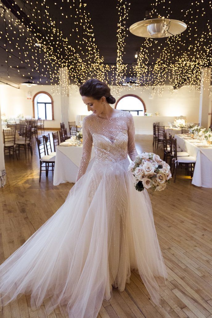 Lauren & Brett Wedding – Liberty Warehouse Brooklyn – Bride with Blush ...