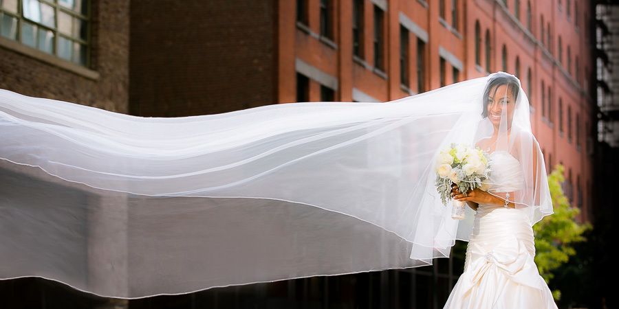 Julissa & Lemuel – White Garden Rose Greenery Bride Veil – Tribeca ...