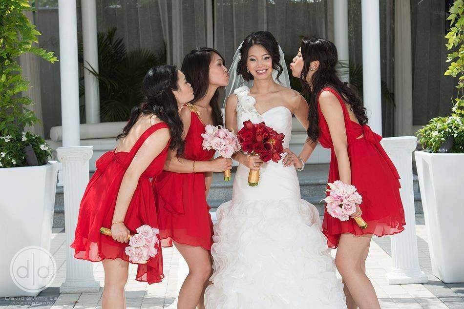 Tiffany & Bryan – Red Bouquet and Pink Bouquet – Chateau Briand | Bride ...
