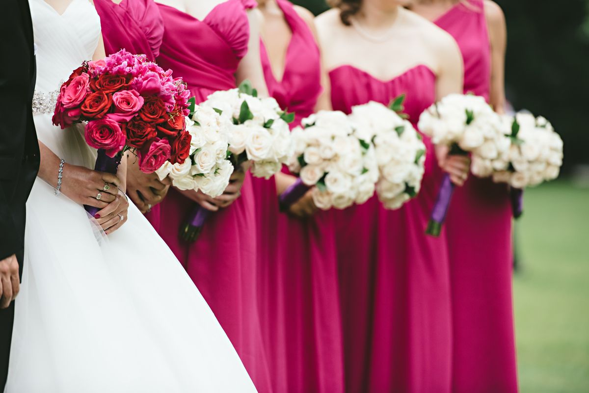Christina & Eric – Red Rose Peony Bouquet – Hilton Pearl River – by Ein ...