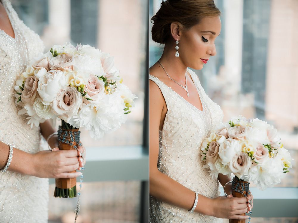 Karla & Franklin – Mentha Rose Peony Bouquet – Manhattan Penthouse – by ...