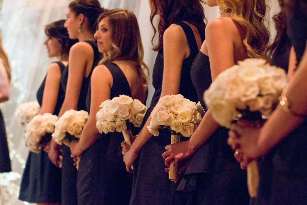 Liya & Ross – Cream Rose Bridesmaid Bouquet – Gotham Hall – by Jasmine ...
