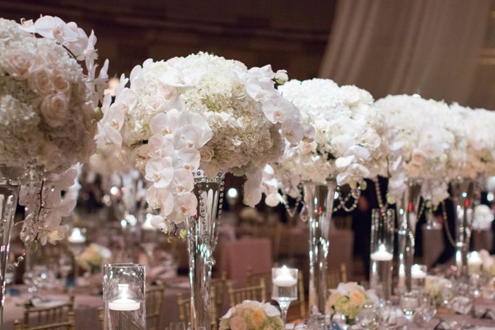 Liya & Ross – Tall Centerpiece – Gotham Hall – by Jasmine Hsu ...