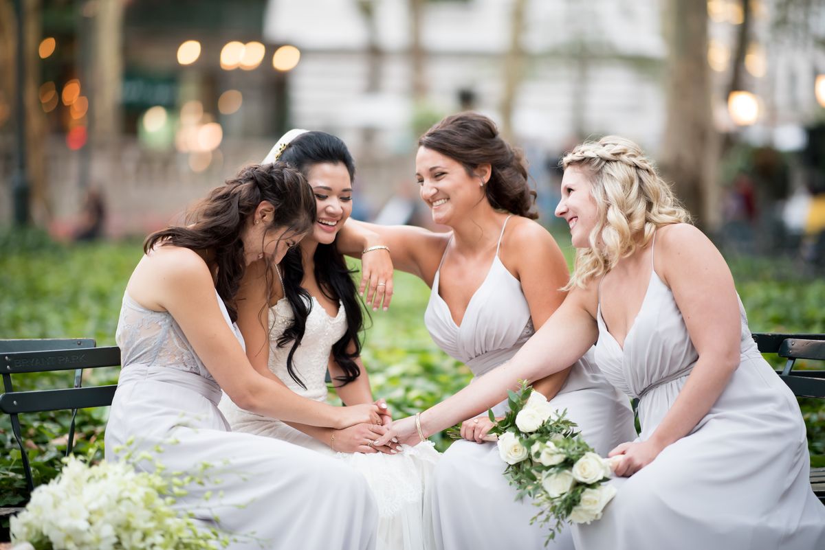 Nina & Vincent Wedding – Bride and Bridesmaids – Bryant Park Grill ...