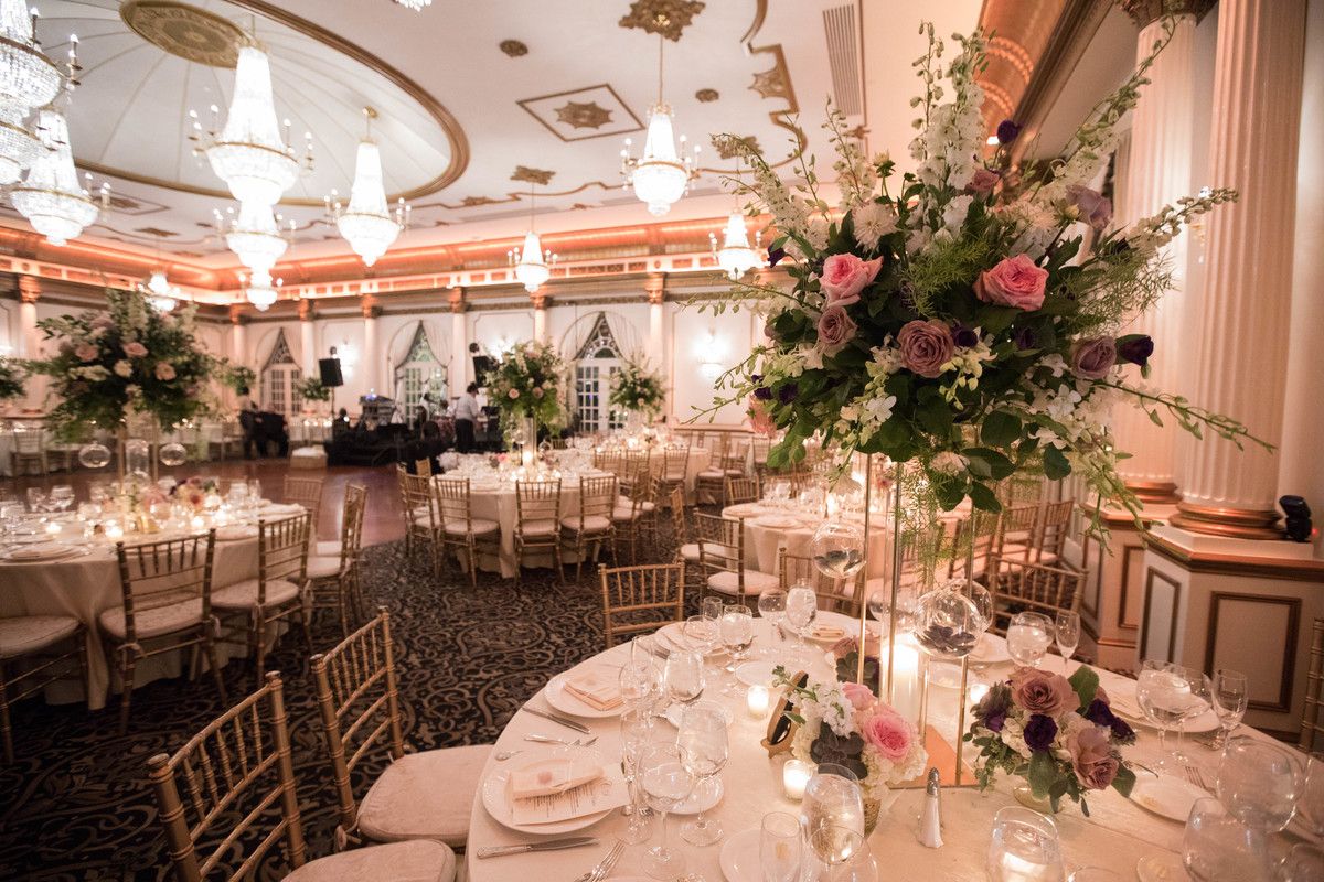 Carly & David Wedding – High Centerpiece – Crystal Plaza – by Drew Noel ...